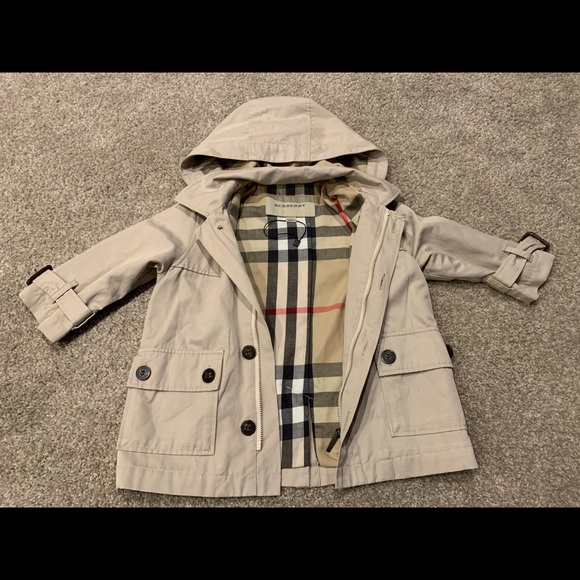 Burberry | Jackets & Coats | Burberry Checkers Trench Coat With Hood ...